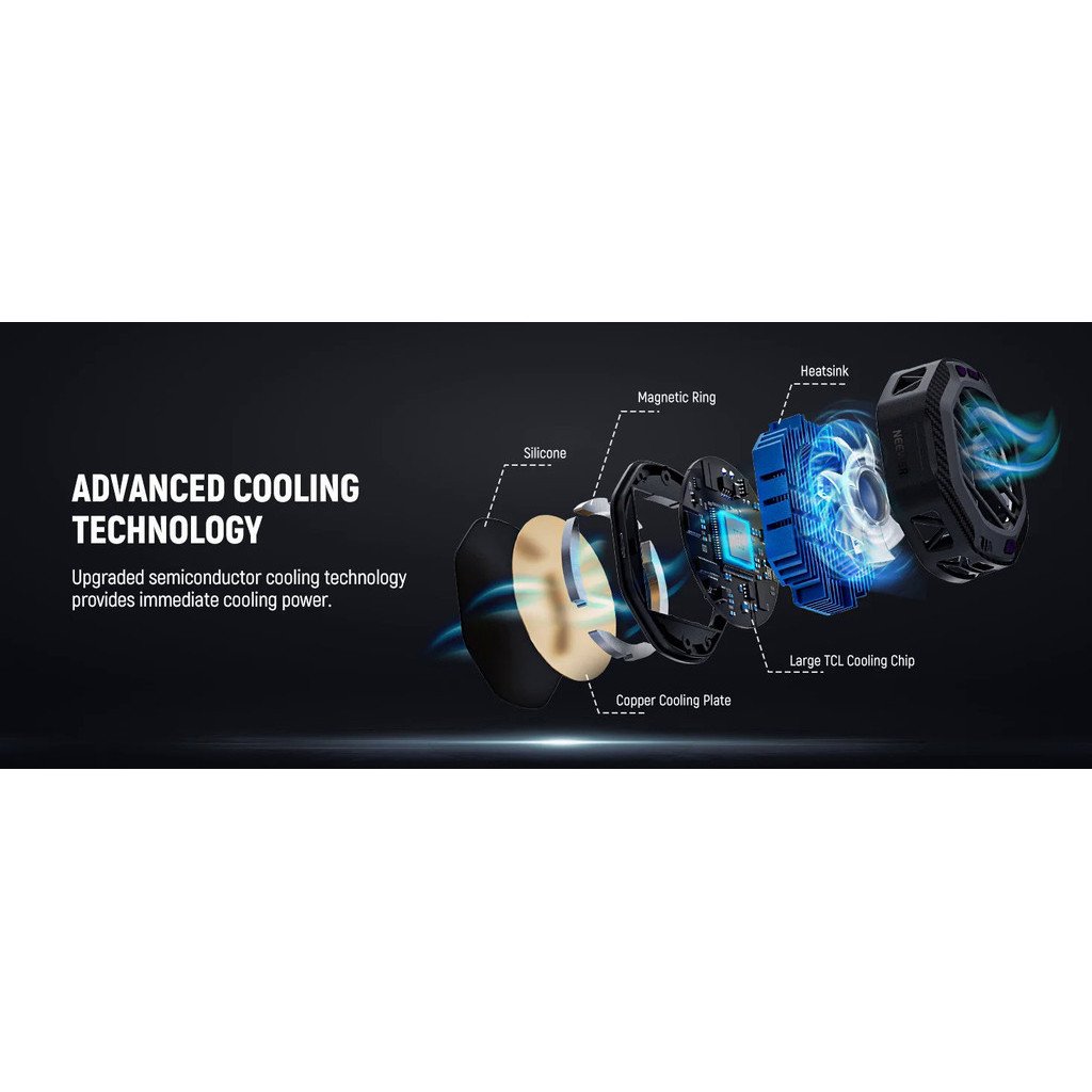 Phone Cooler Magnetic Wireless Charger for Phone Gaming Live Streaming ...