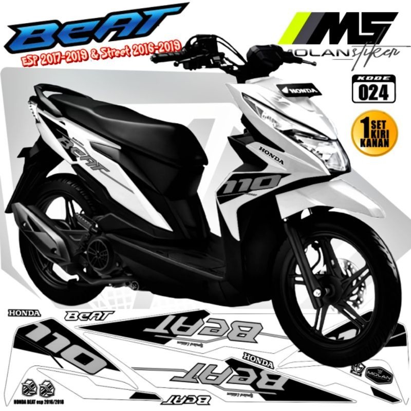 PUTIH Decal Sticker Striping Variations Beat Street 2017-2019 & Beat ...