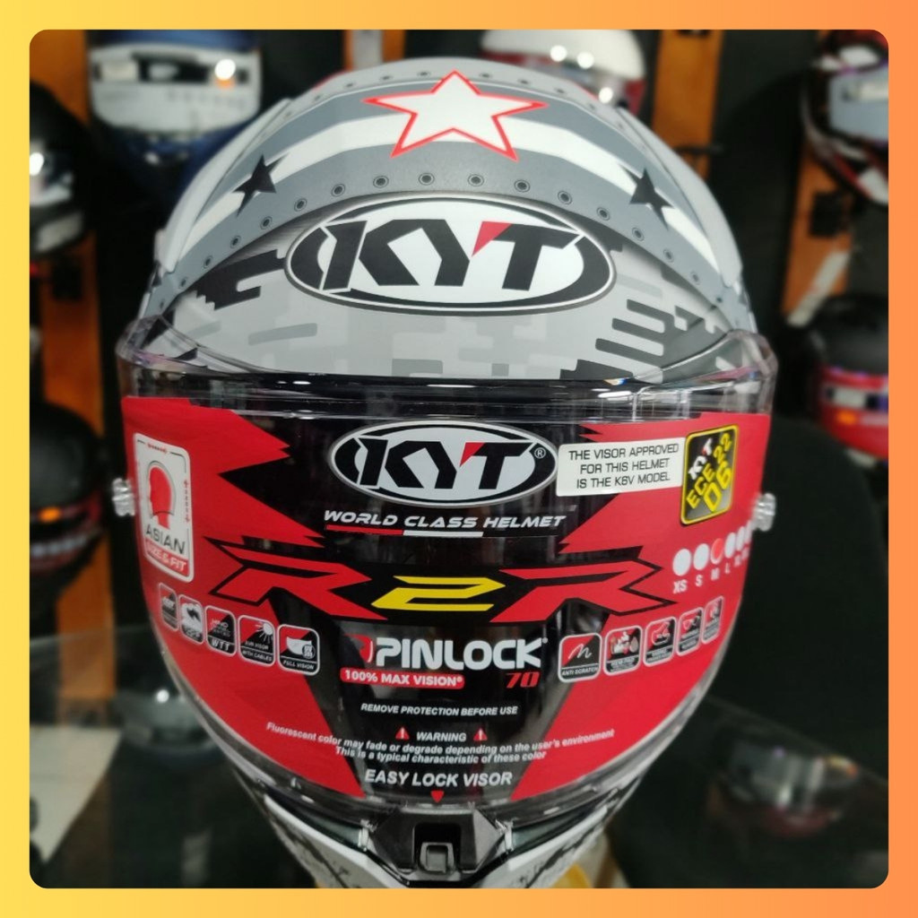 Kyt r2r pro assault matt grey dual visor fullace helmet | Shopee ...