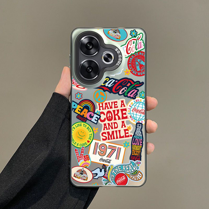 POCO F6 Case POCO F6 Pro Case Cartoon Graffiti stickers cola Trendy ...