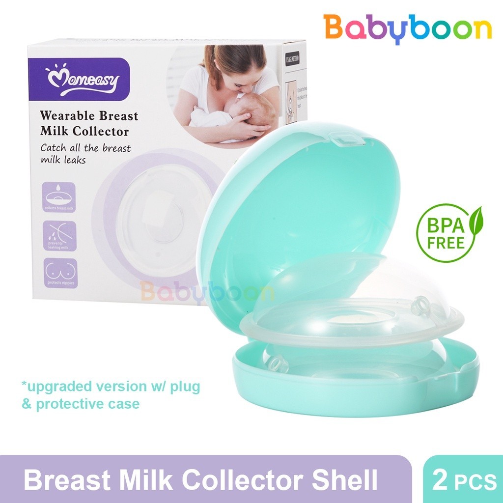 Project Baby 2pcs Momeasy Wearable Breast Shell Milk Collector prevent ...