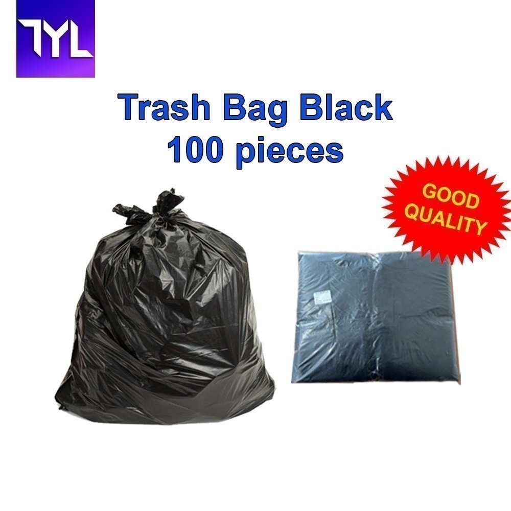 Trashbag Generic Trash Bag Black 100pcs | Shopee Philippines