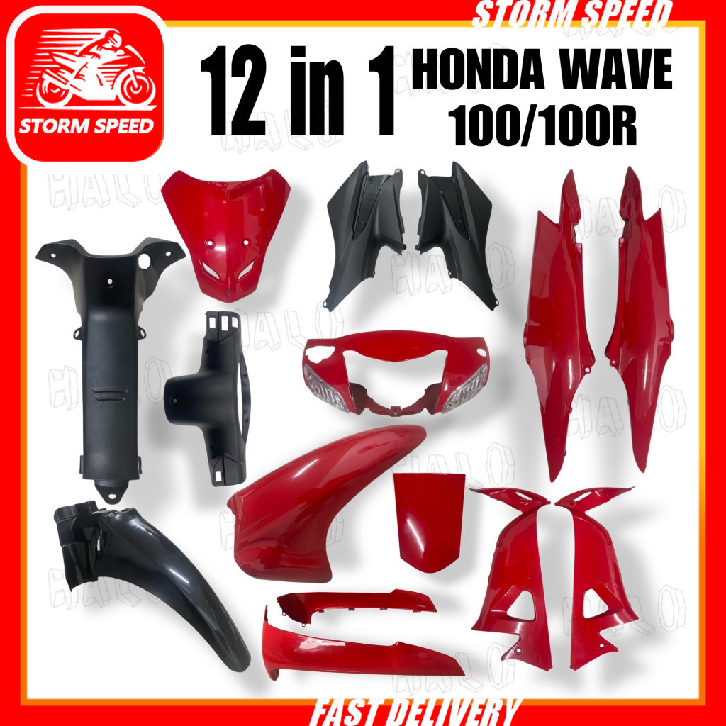 HONDA WAVE 100/100R FLAIRINGS 8IN1 AND 12IN1 ALL COLORS [STORM SPEED ...