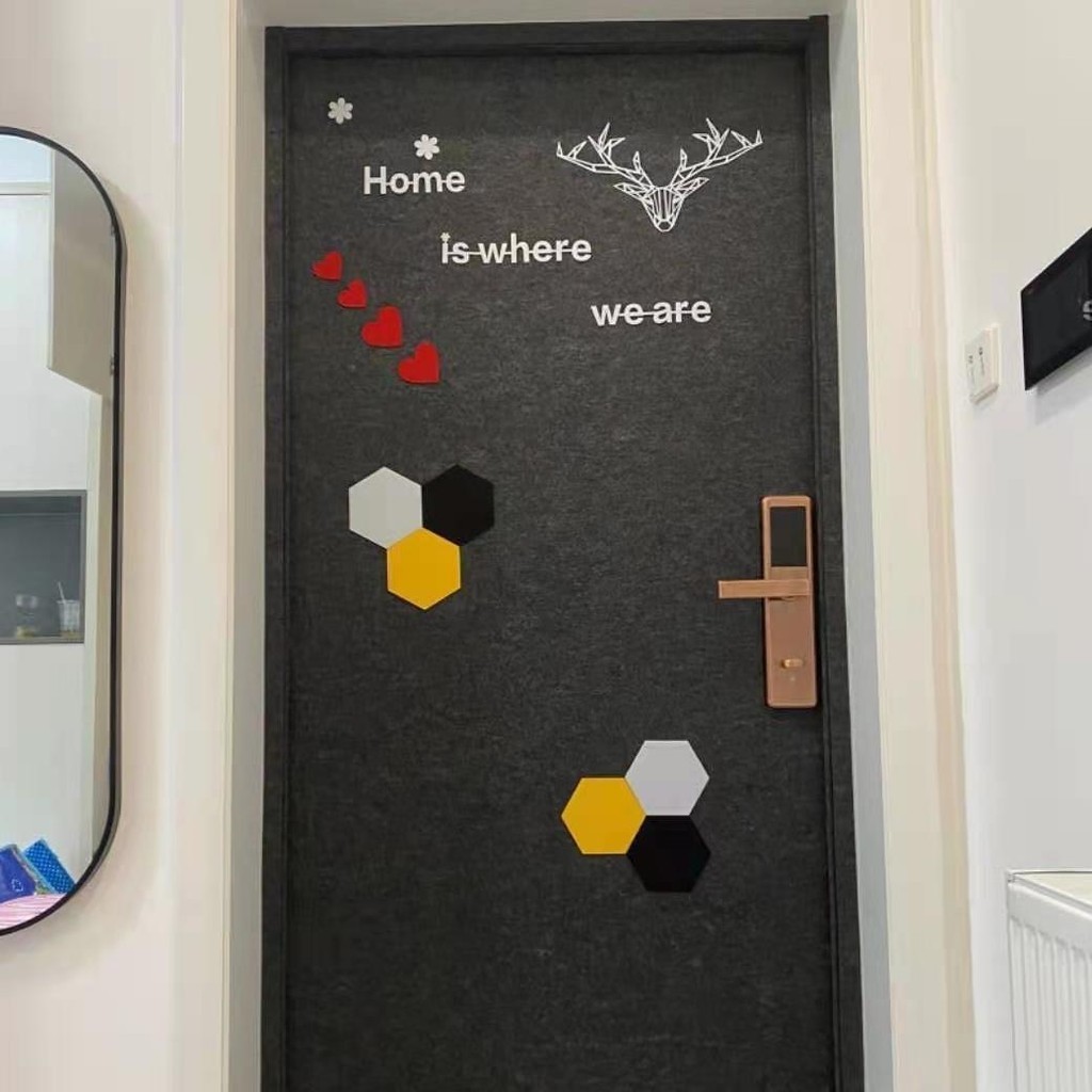 Scandinavian style felt soundproof door stickers self-adhesive entry ...