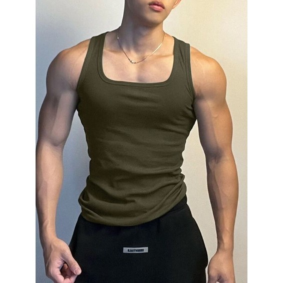 [MAOINGMEN] Fit Sando For Men New Style American Retro Sports Vest ...