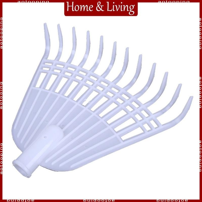 AOTO Multipurpose Rake Leaf Rake with 12 Tooth Agricultural Plastic ...