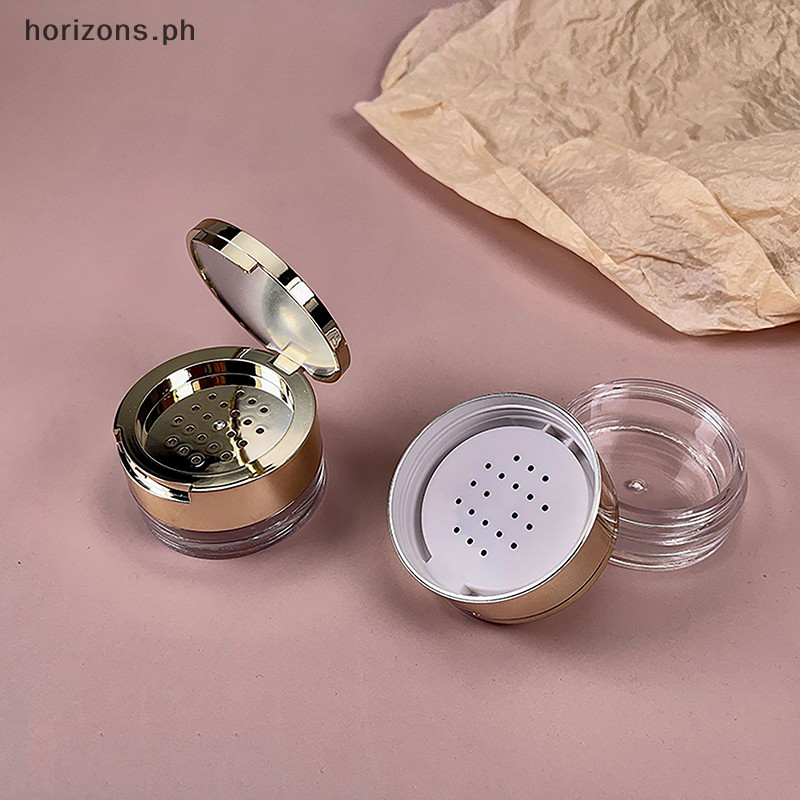 [HOT] 6g Gold Portable Cosmetic Flour Plastic Box Empty Loose Flour Pot ...