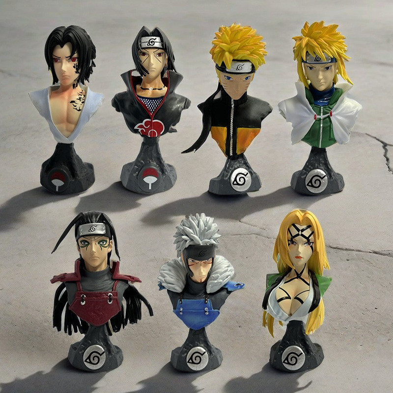 Naruto Anime Garage Kits Half-Body Chest Statue Column Sasuke Naruto ...