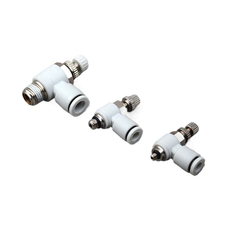 Speed regulating throttle valve SMC type AS1201F/SL3/4/5/6-M3/M5 mini cylinder air pipe joint ...