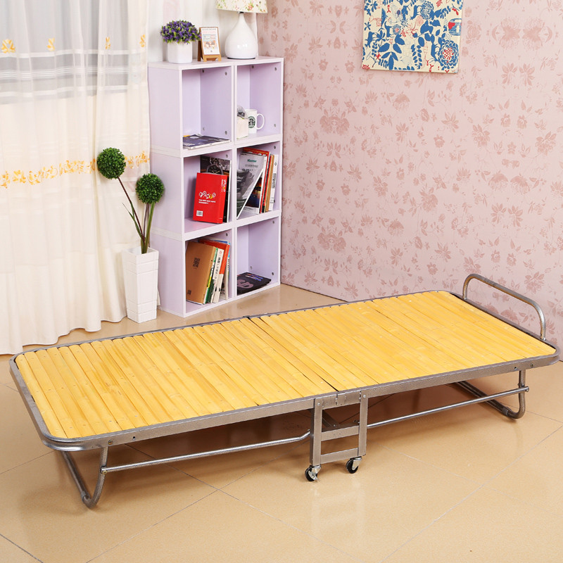 Folding Bed Single Simple Extra Bed Invisible Home Cooling Bed Bamboo ...