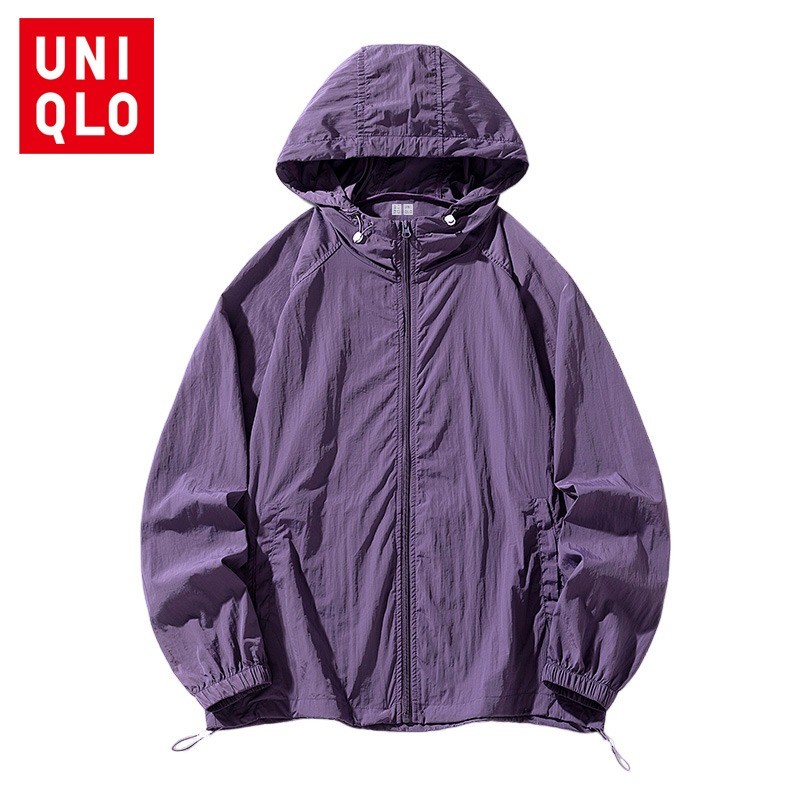 Uniqlo Sunscreen Jacket Women's Solid Color Hooded Sunscreen Clothing ...