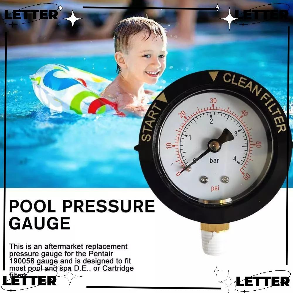 LET Pool Filter Pressure Gauge, 0-60 Psi Water Pump Water Pressure Test ...