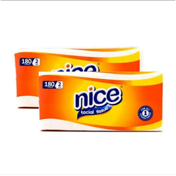 NICE Facial Tissue / Tissue 180 sheets 2ply (1 pack) | Shopee Philippines
