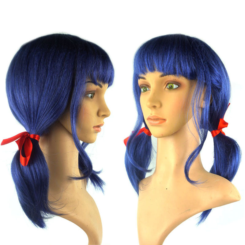 Ladybug Dress Up Headgear Wig Double Braid Tie Red Belt Costume Set ...