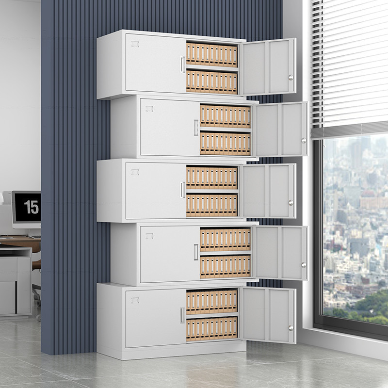 Five-Section Cabinet File Cabinet Document Cabinet Iron Cabinet File ...