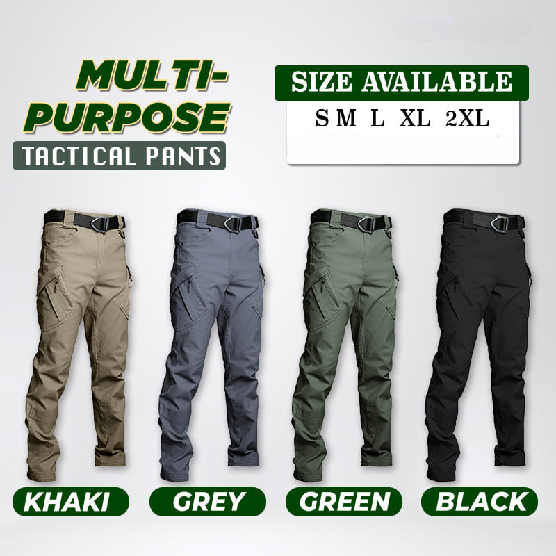 IX7 men's cargo pants with multiple pockets tactical pants waterproof tear resistant | Shopee ...