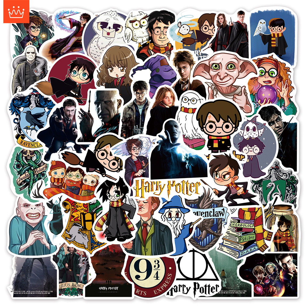 J· Harry Potter Stickers Set Cartoon Graffiti Waterproof Decals Pack ...