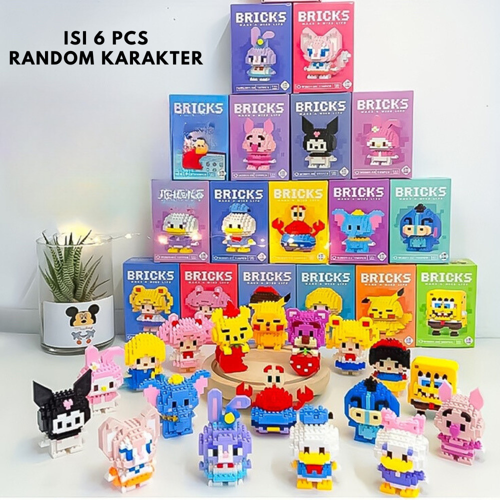 Nano Block Model DIY Cartoon Character Children's Educational Building ...