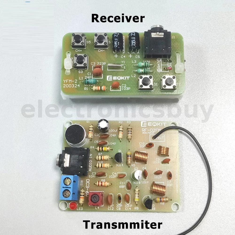 88-108MHz DIY Kit FM Radio Transmitter and Receiver Module Frequency ...
