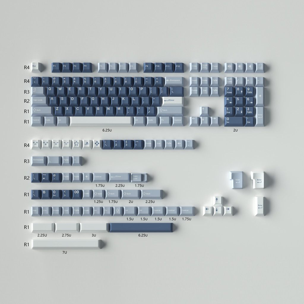 Factory height large full set of keycaps 174-key PBT thermal ...