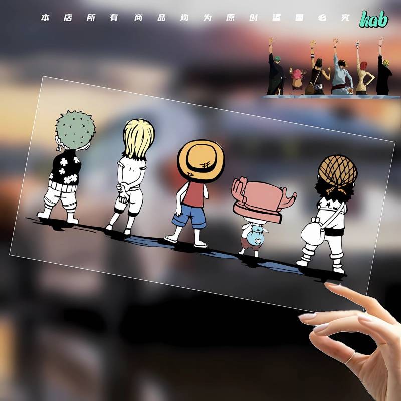 One Piece Automobile Sticker Bumper Stickers Paper Cartoon Luffy ...