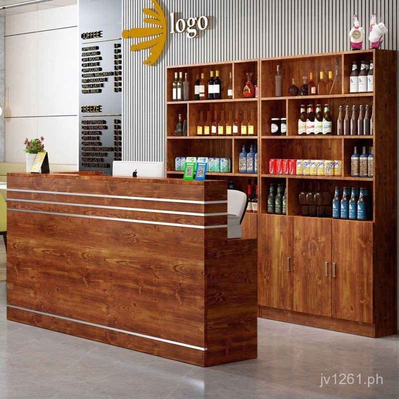 Wine Cabinet Bar Counter Table Commercial Storefront Cashier Counter ...