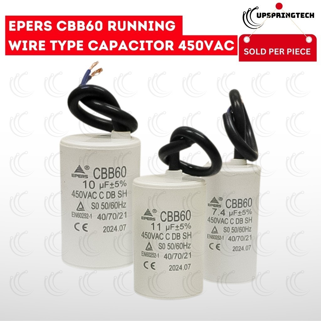 Epers CBB60 Running Wire Type Capacitor 450VAC for Washing Machine ...