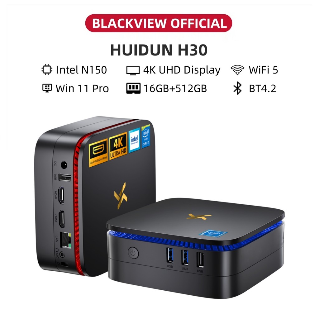 Huidun H30 Mini PC Intel Twin Lake N150 16GB DDR4 512GB SSD Mini ...