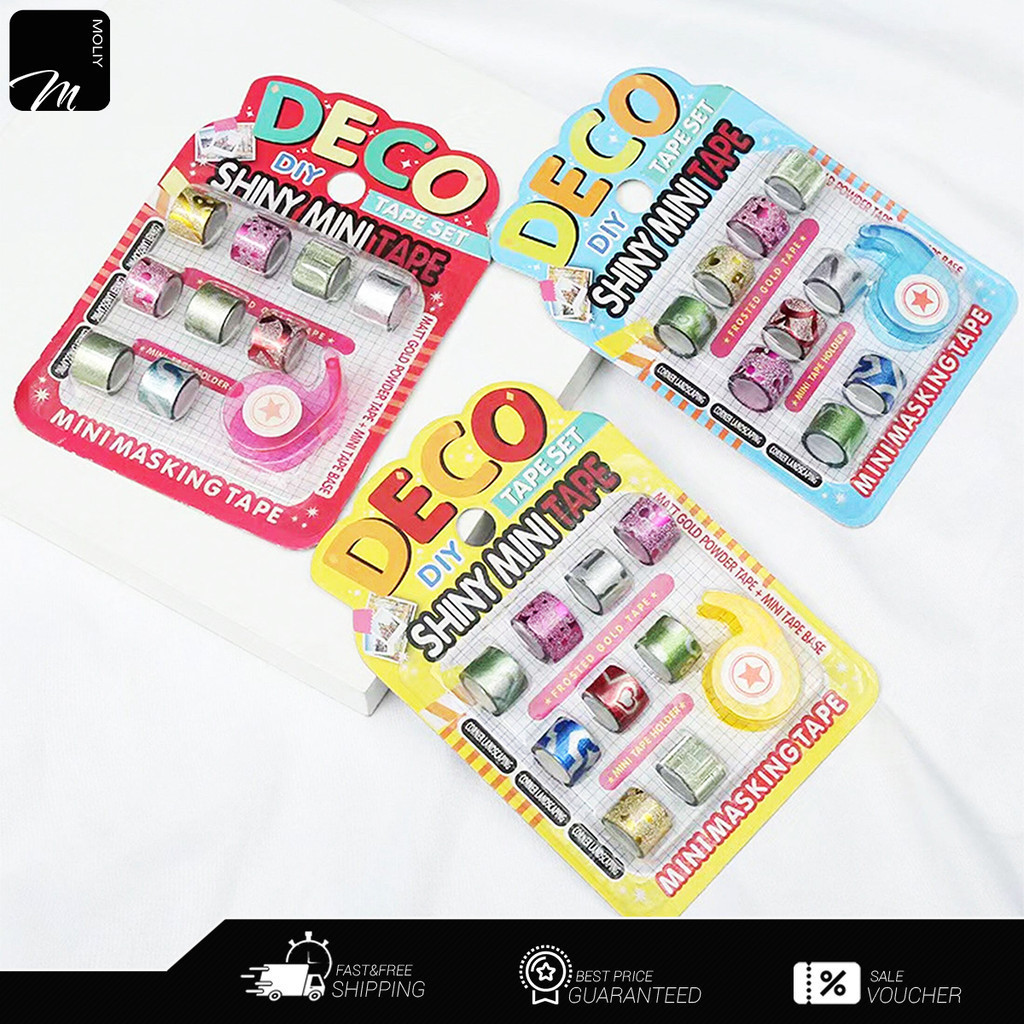 Moliy Cute DIY Shiny Glitters Mini Tape Set 1pc (Random Design ...
