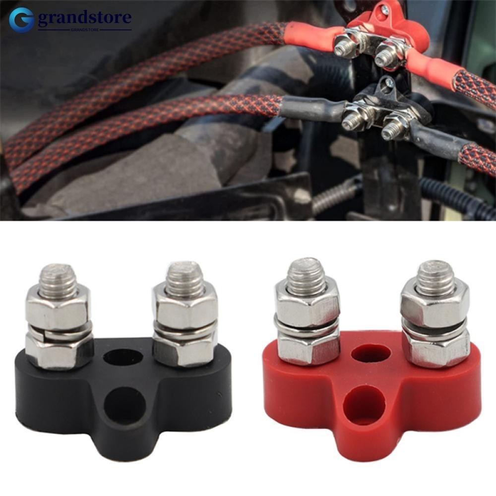 GRANDSTORE M6 M8 DC 48V Terminal Block Stud Busbar Stud Positive Negative Junction Fixed Wiring ...