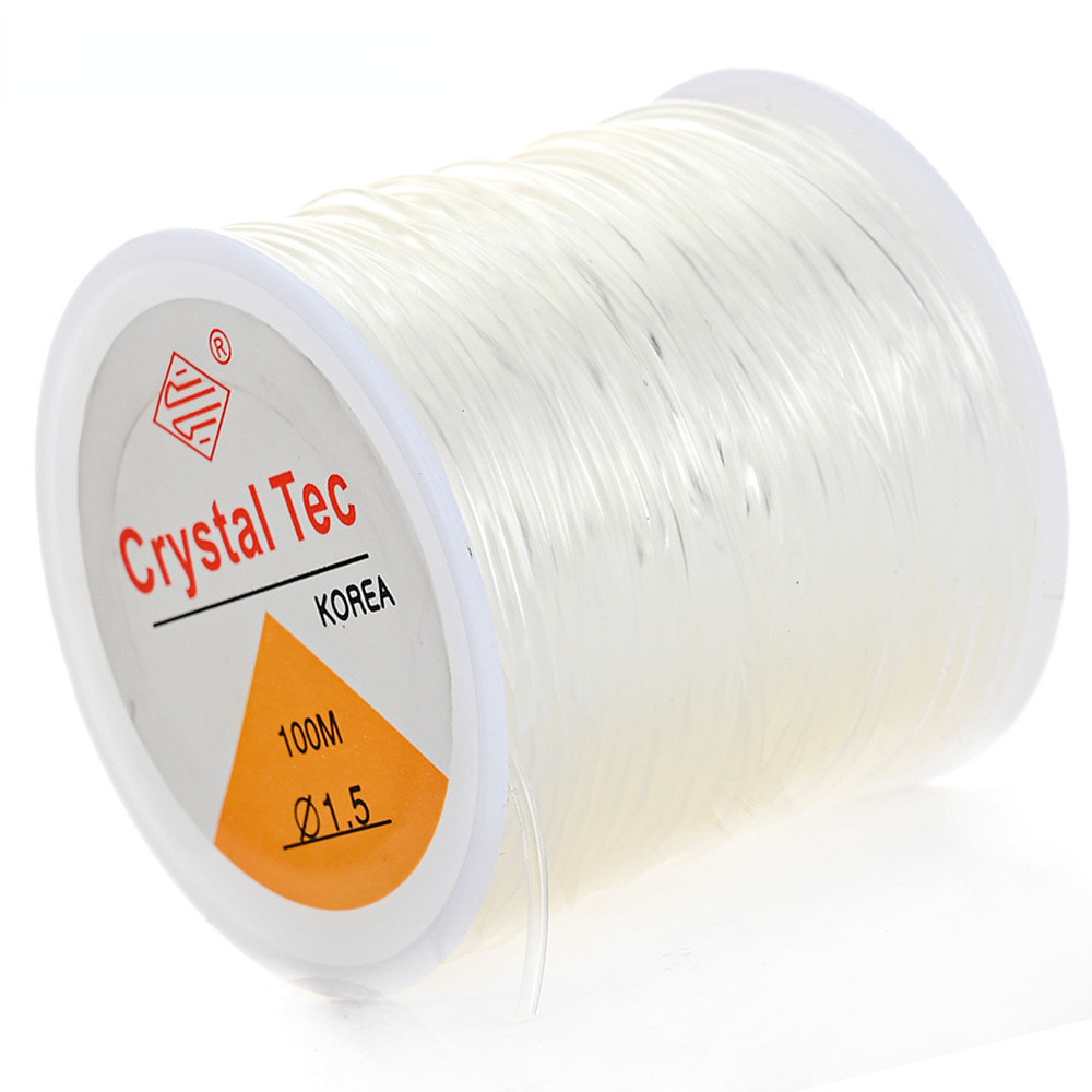 0.5-1mm Transparent Elastic Thread Cord For Jewelry Making Beading ...