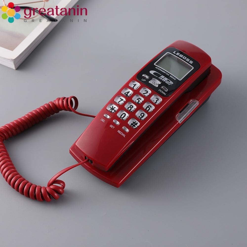GREATANIN Corded Telephone, Desktop Compact Handset Phone, Caller ID ...