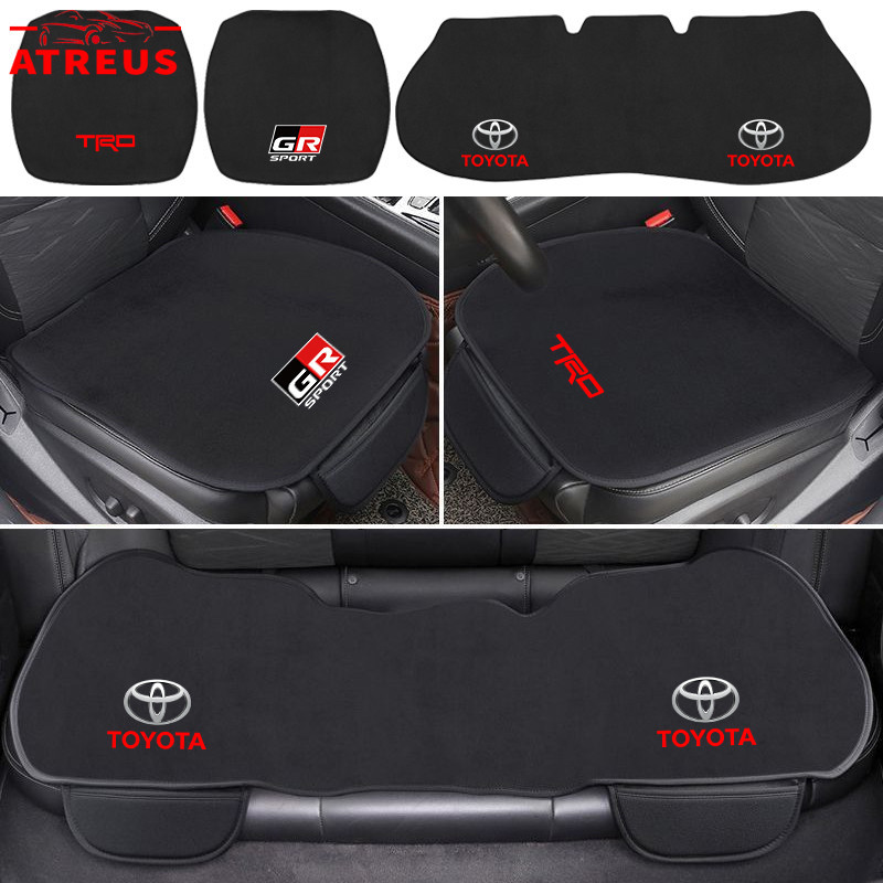 Toyota GR Car Seat Cushion Seat Cover Front Back Seat Polyester Flannel ...