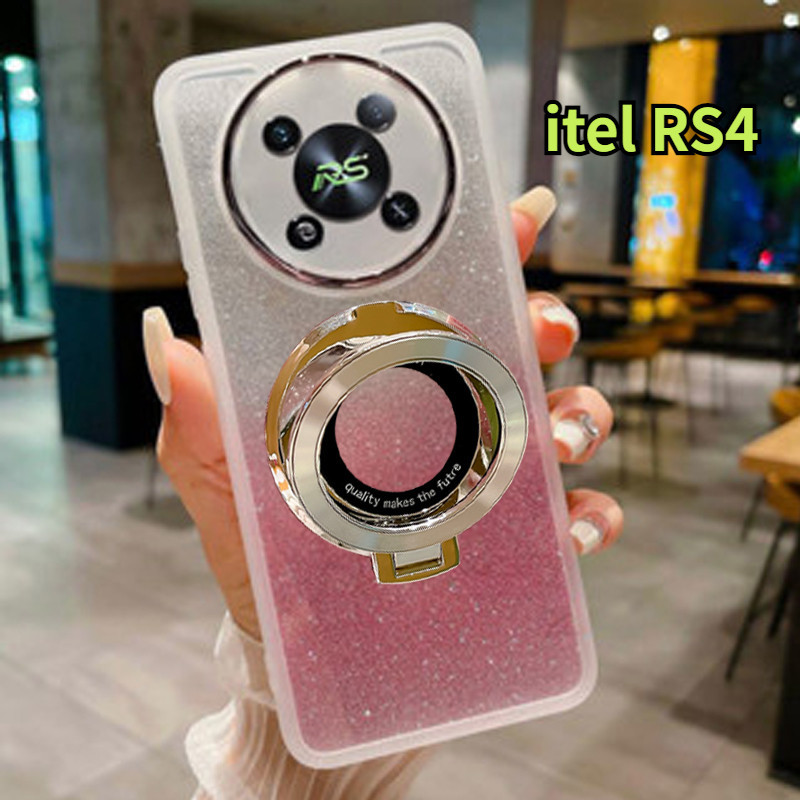 Casing for Itel RS4 S24 4G 5G 2024 Transparent With Ring Holder cover For ItelRS4 ItelS24 S 24 ...