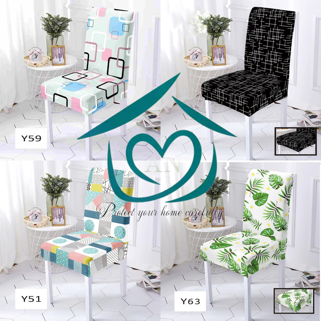 Chair Covers Monoblock Chair Cover Seat Elastic Chair Cover Dining 4 ...