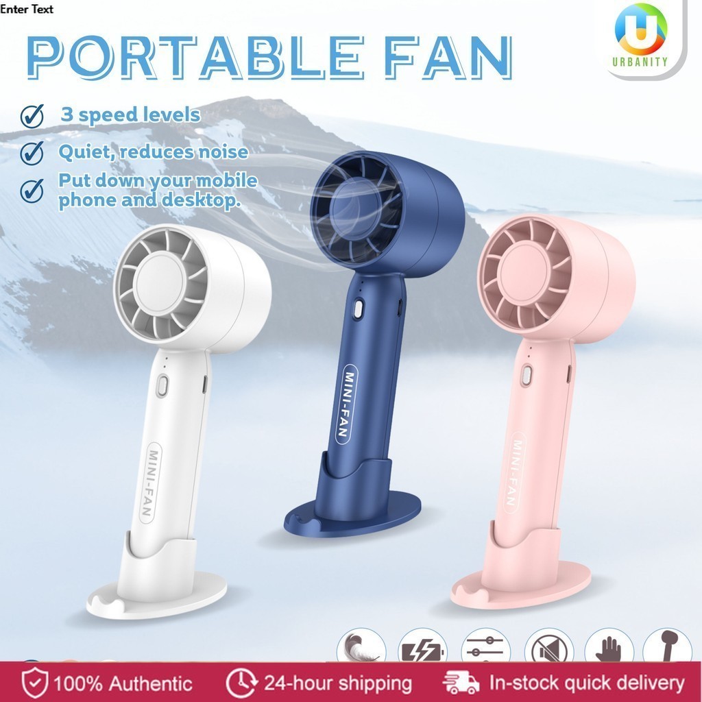 New Turbine Handheld Fan Mini Portable USB Rechargeable Silent Student ...