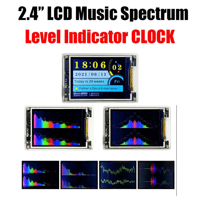 2.4 Inch LED Music Spectrum Display Analyzer Level Indicator Audio ...