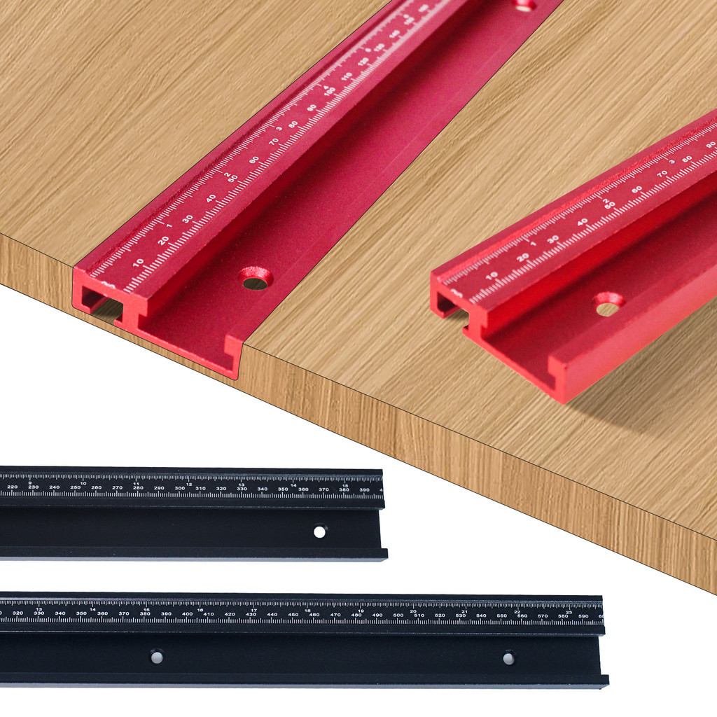 45 Type T-Track With mm/inch Scale 400mm Woodworking Chute Rail Tracks ...