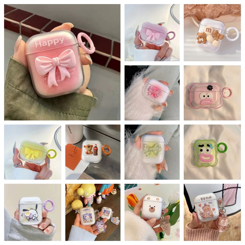 For Airpods 1/2/3/Pro/Pro 2 3D Creativity Case Cover Silicone Cute Cartoon Wireless Earphone ...