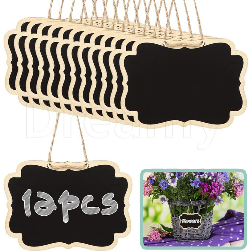 5/7Pcs Mini Hanging Chalkboard - Birthday Wedding Party Table Name Tag ...