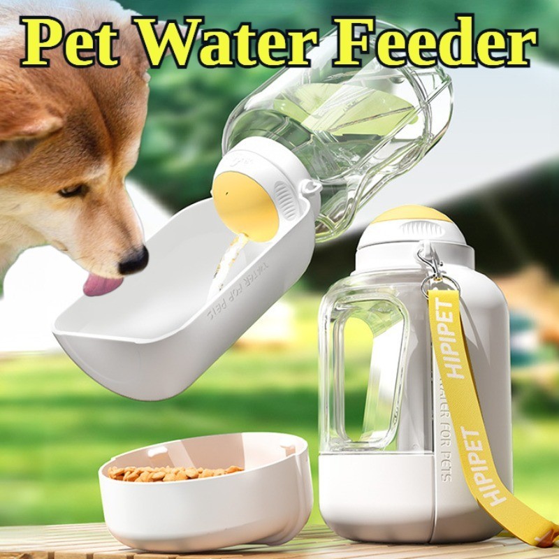 1500ML Large Capacity Pet Feeder Outdoors Travel Dog Water Feeder ...
