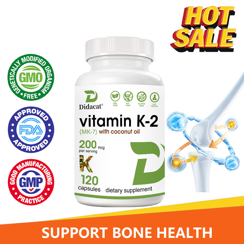 Vitamin K2 (MK-7) 200 mcg, Menaquinone-7, an easily absorbed vitamin K ...