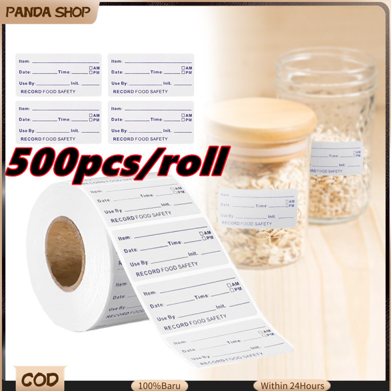 500pcs/roll Food Storage Date Sticker Self-Adhesive Food Safety Label ...