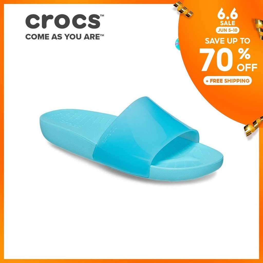 Crocs Women's Splash Glossy Slide in Neptune | Shopee Philippines