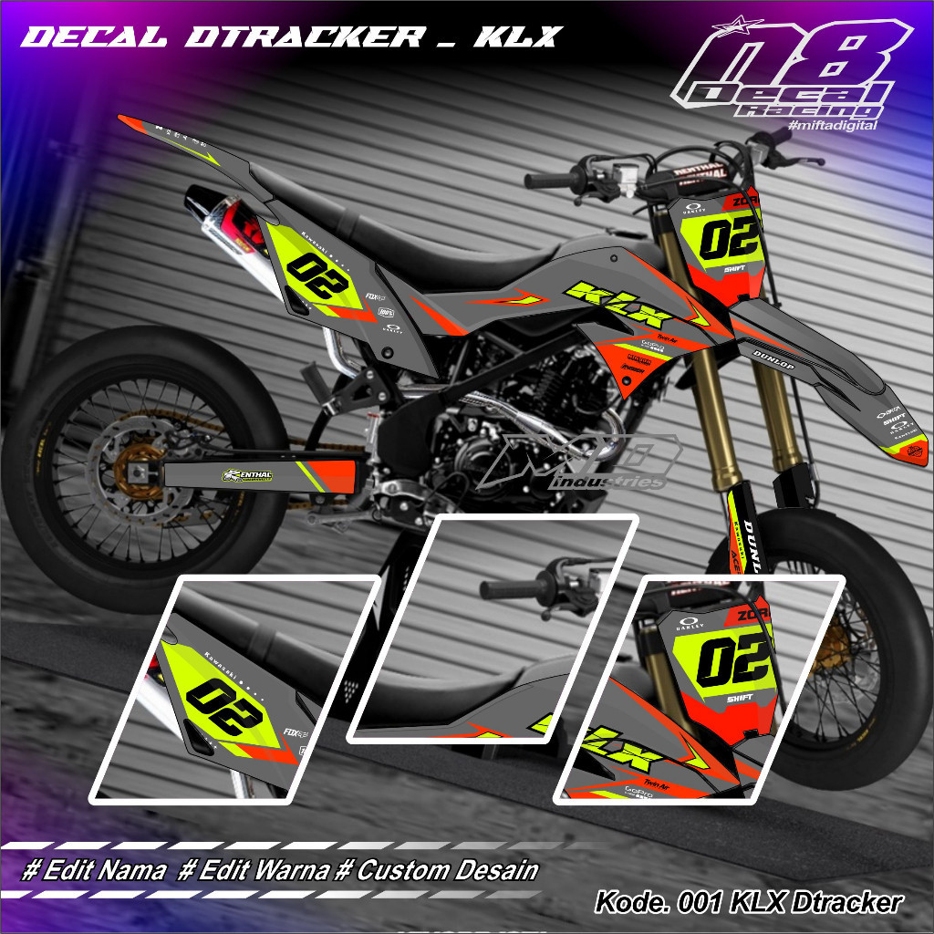 Klx Dtracker Full Body Decal - KLX Bf Decal - KLX Gordon Decal, KLX Old ...