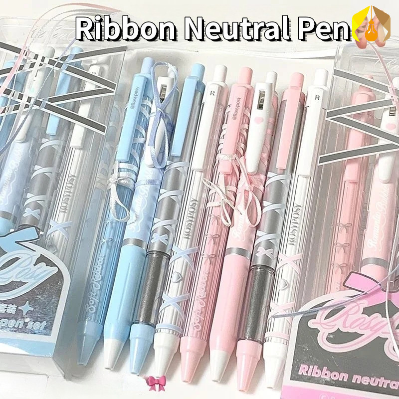 Office Black Smooth Writing Neutral Pen - Sweet Ballet Ribbon Signature ...