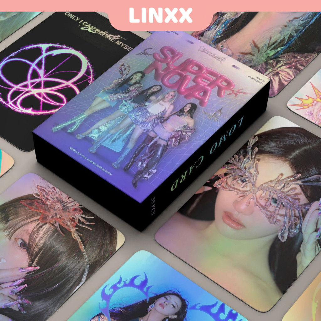 LINXX 55 Pcs AESPA Supernova Album Lomo Card Kpop Photocards Postcards ...