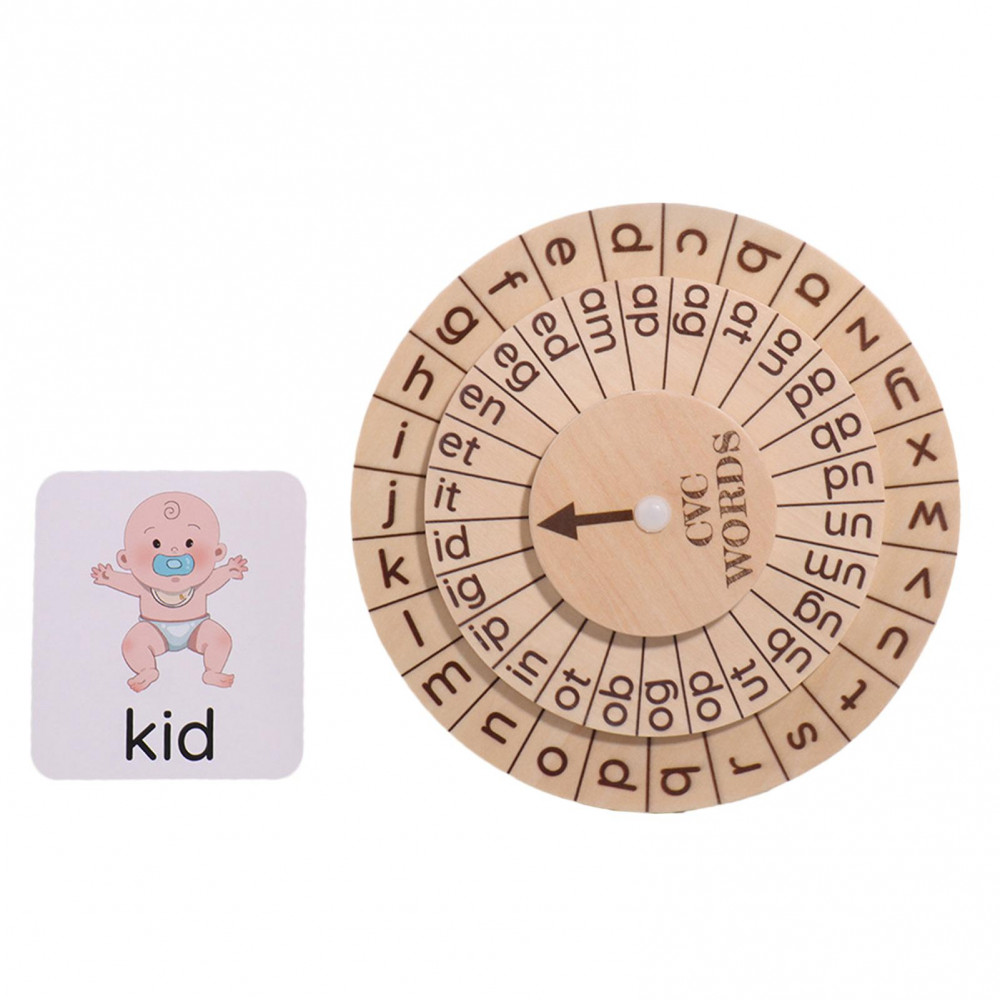 YL Short Vowel Games , Turntable Design Montessori Spinning Alphabet ...