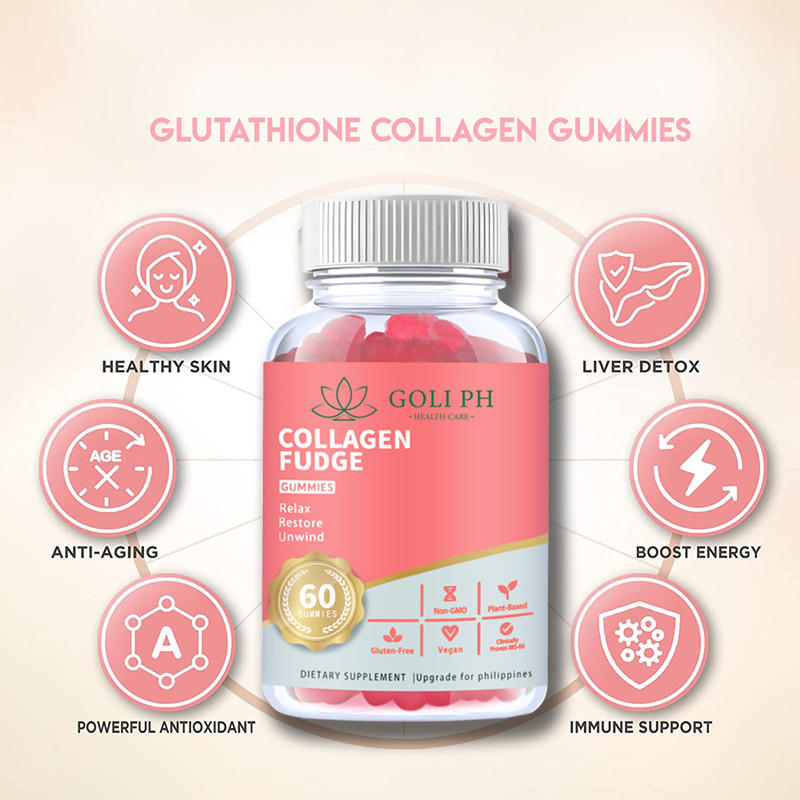 Original Goli ph Glutathione with Collagen Glow Gummy Whitening Skin ...