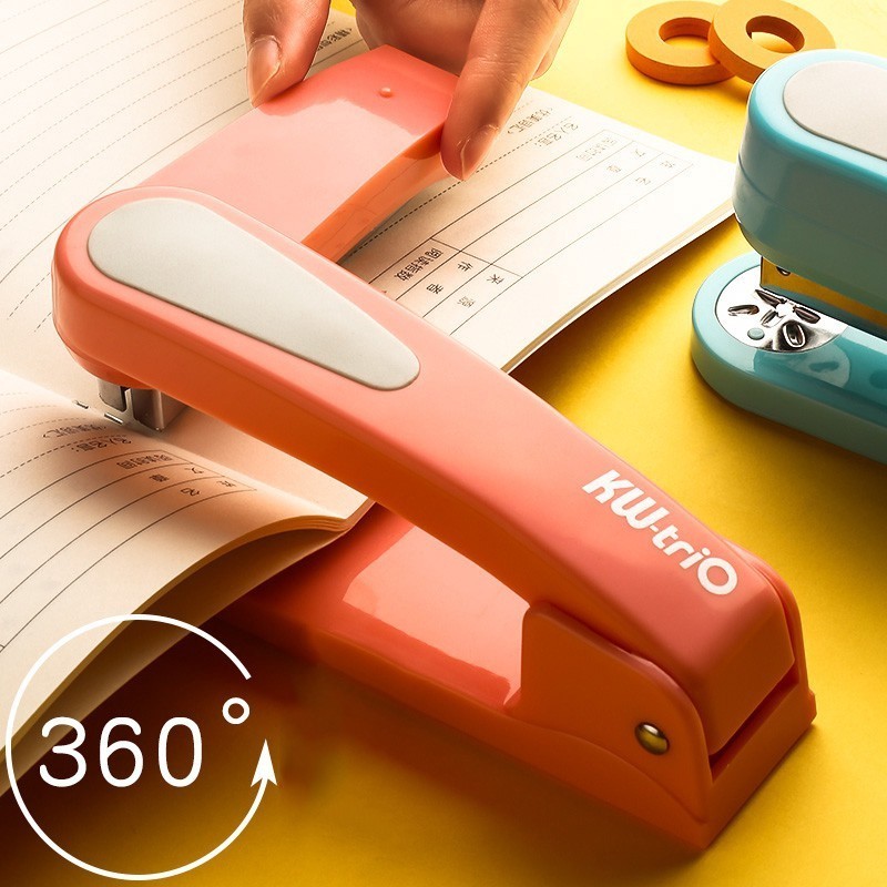 360 Rotation Heavy Duty Stapler 24/6 Staples Effortless School Long ...